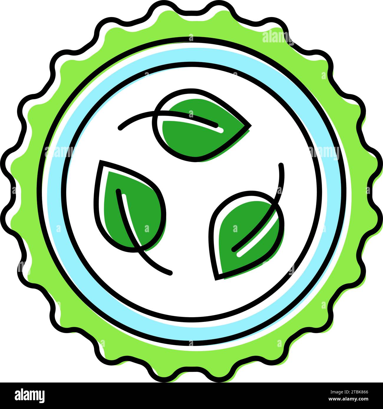 biodegradable product green living color icon vector illustration Stock ...