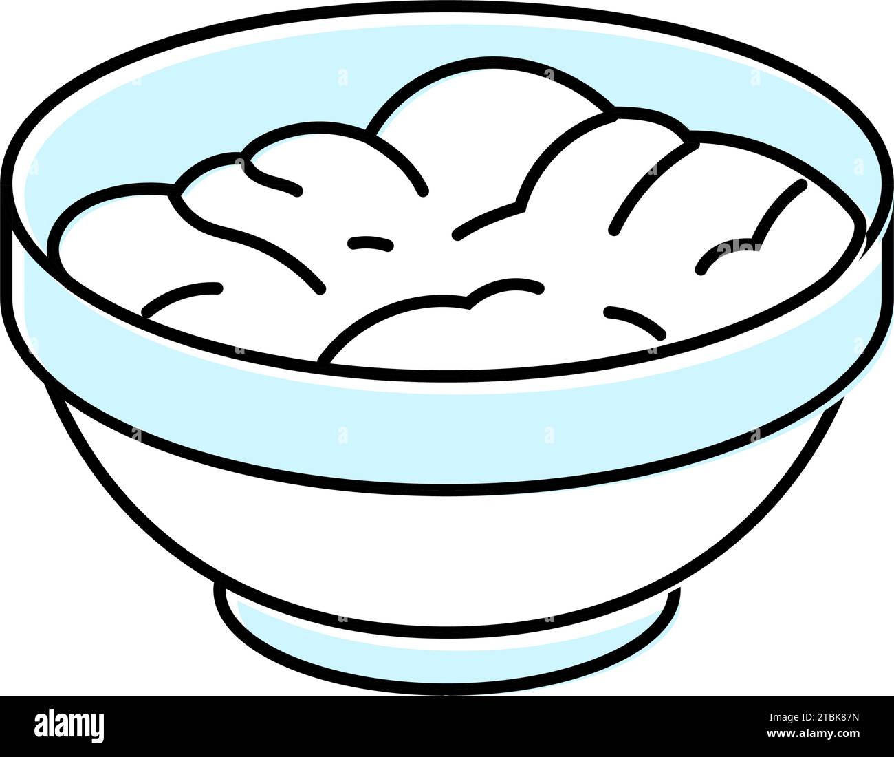 greek yogurt cuisine color icon vector illustration Stock Vector Image ...