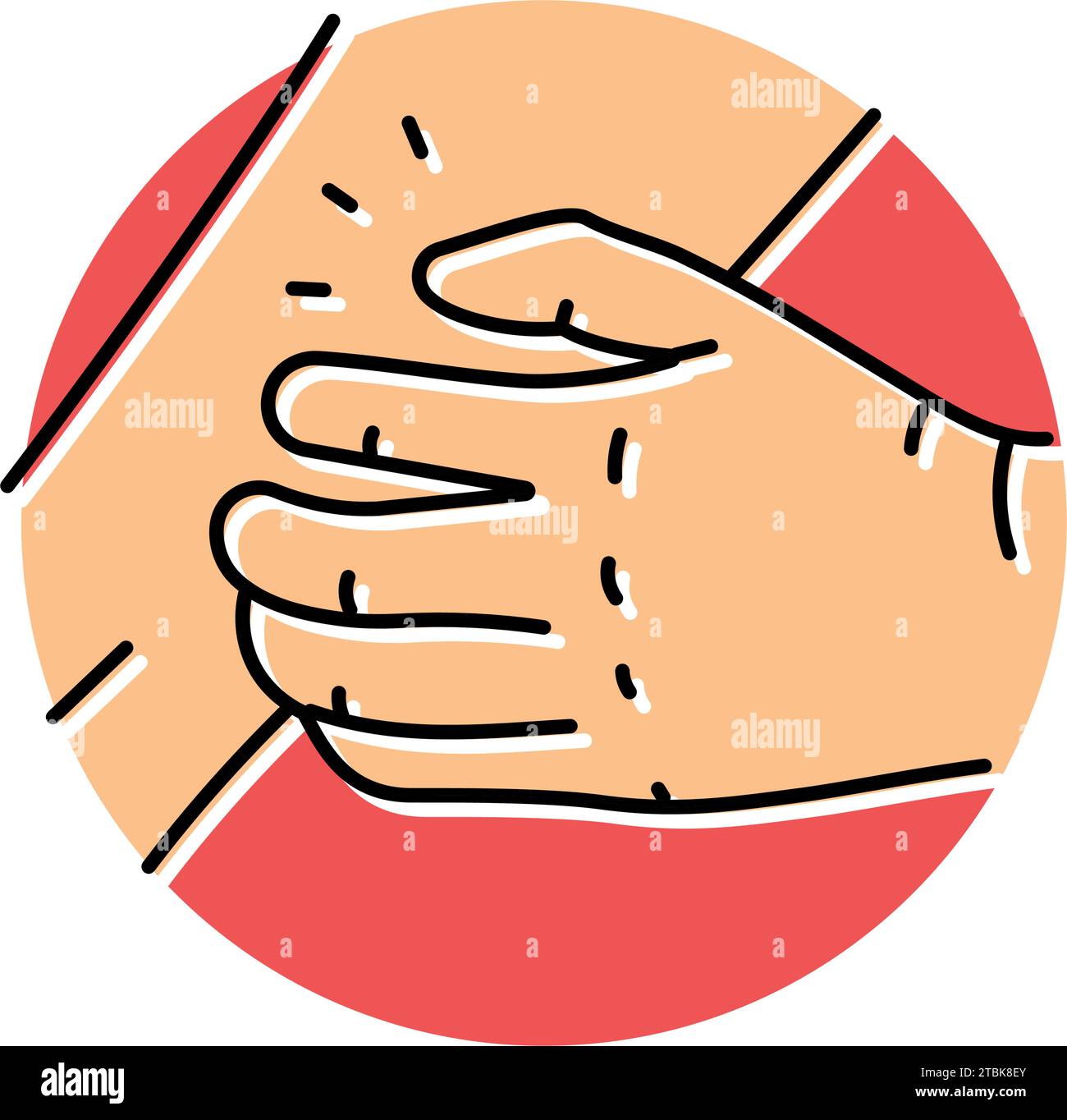 persistent itching disease symptom color icon vector illustration Stock ...