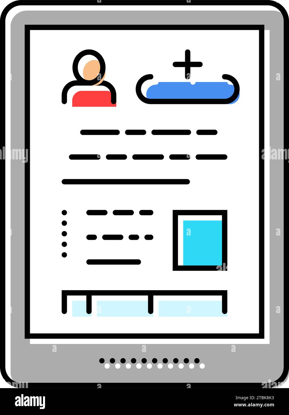 patient records color icon vector illustration Stock Vector Image & Art ...
