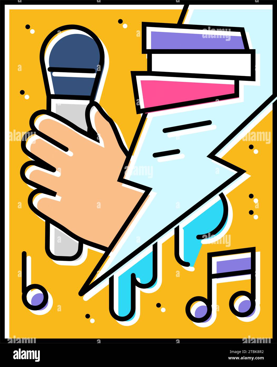 rap disco party color icon vector illustration Stock Vector Image & Art ...