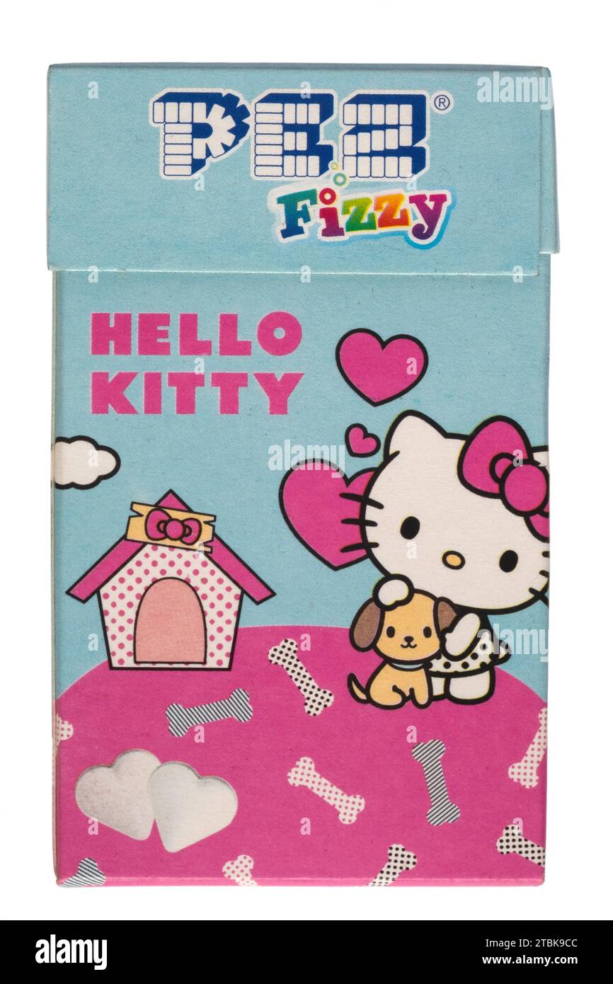 packet of pez hello kitty fizzy sweets candies cut out on white background Stock Photo - Alamy