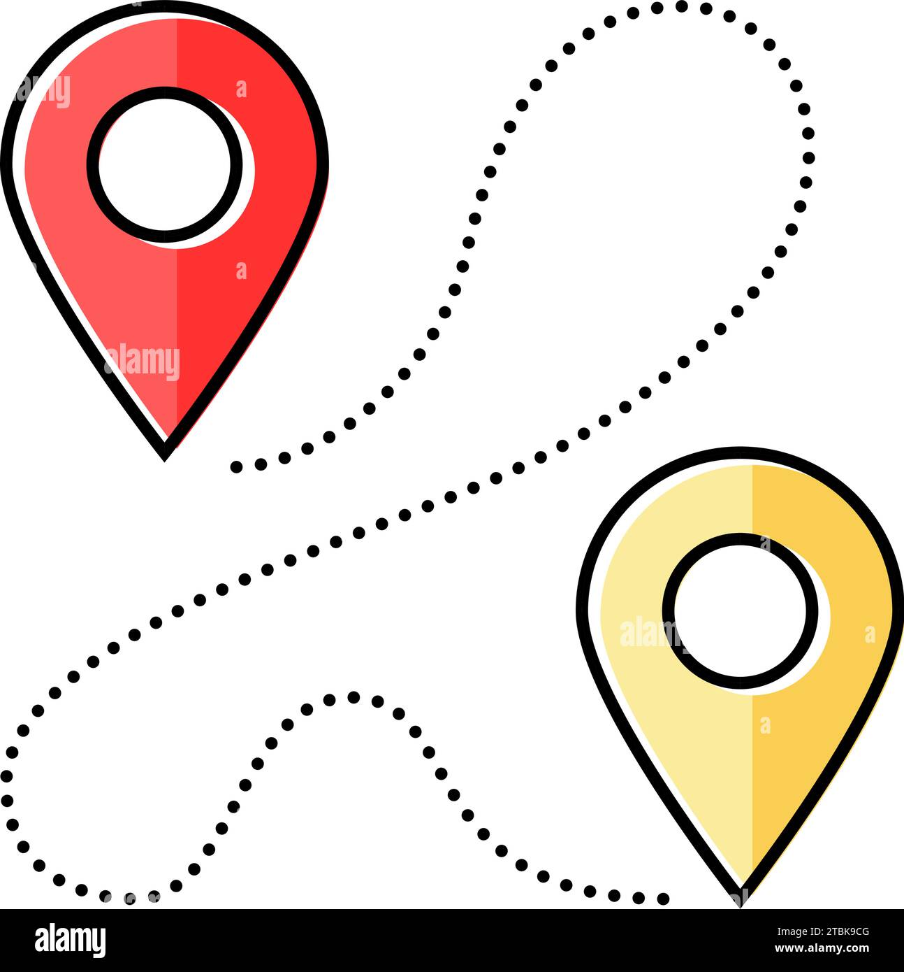 track airplane pointer map color icon vector illustration Stock Vector ...