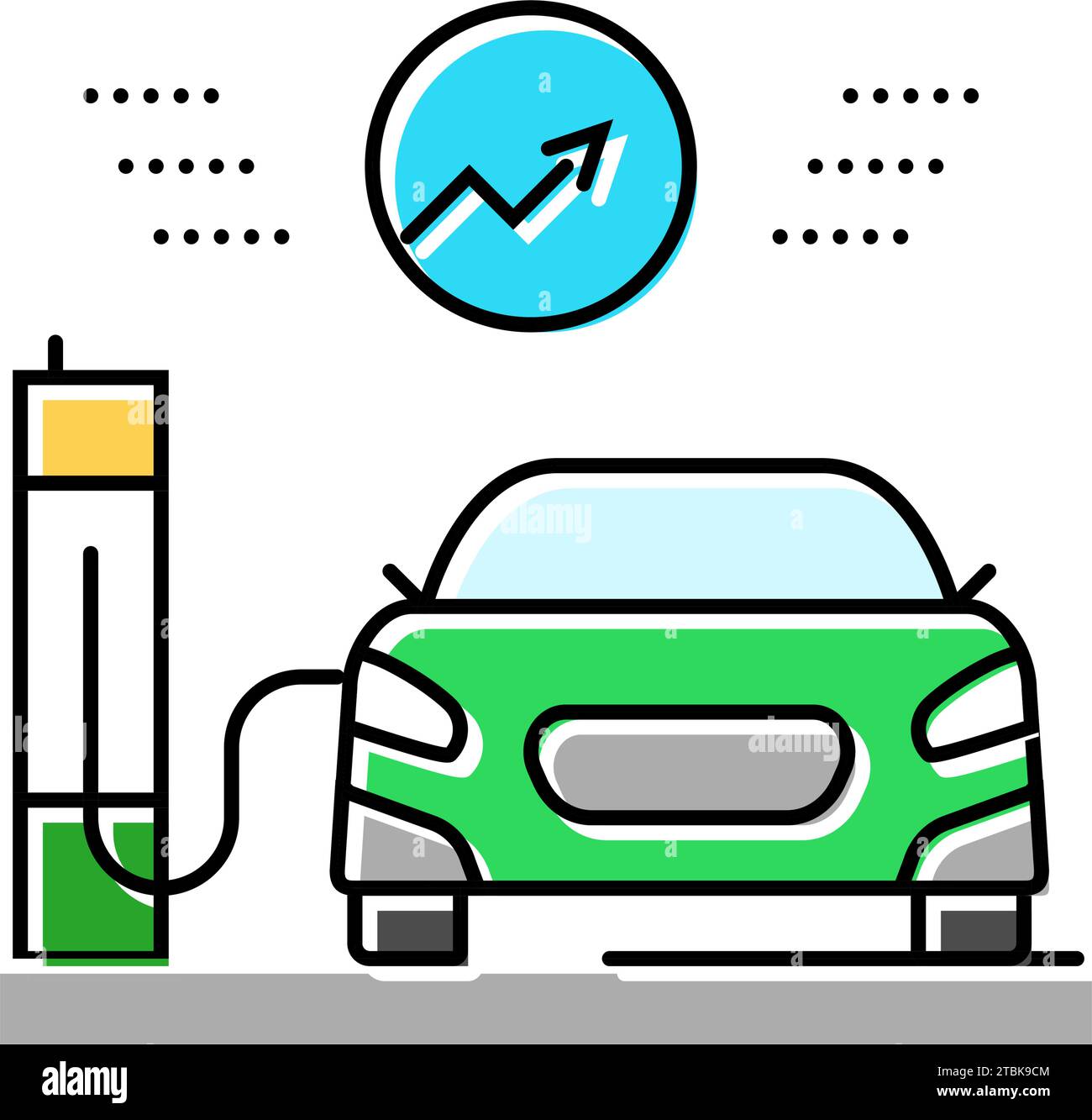 fast charging electric color icon vector illustration Stock Vector ...
