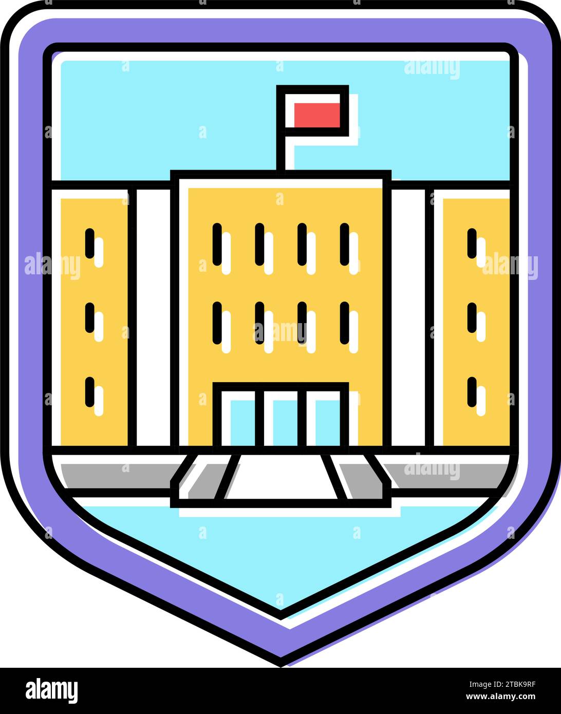 school safety primary school color icon vector illustration Stock ...