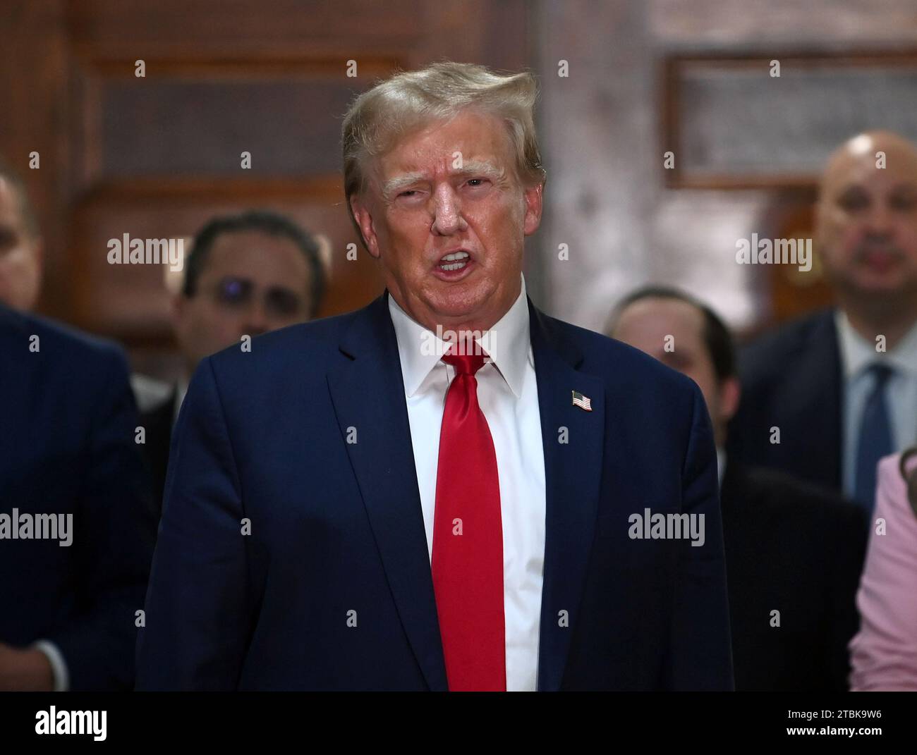 New York, New York, USA. 7th Dec, 2023. Former President Donald Trump ...