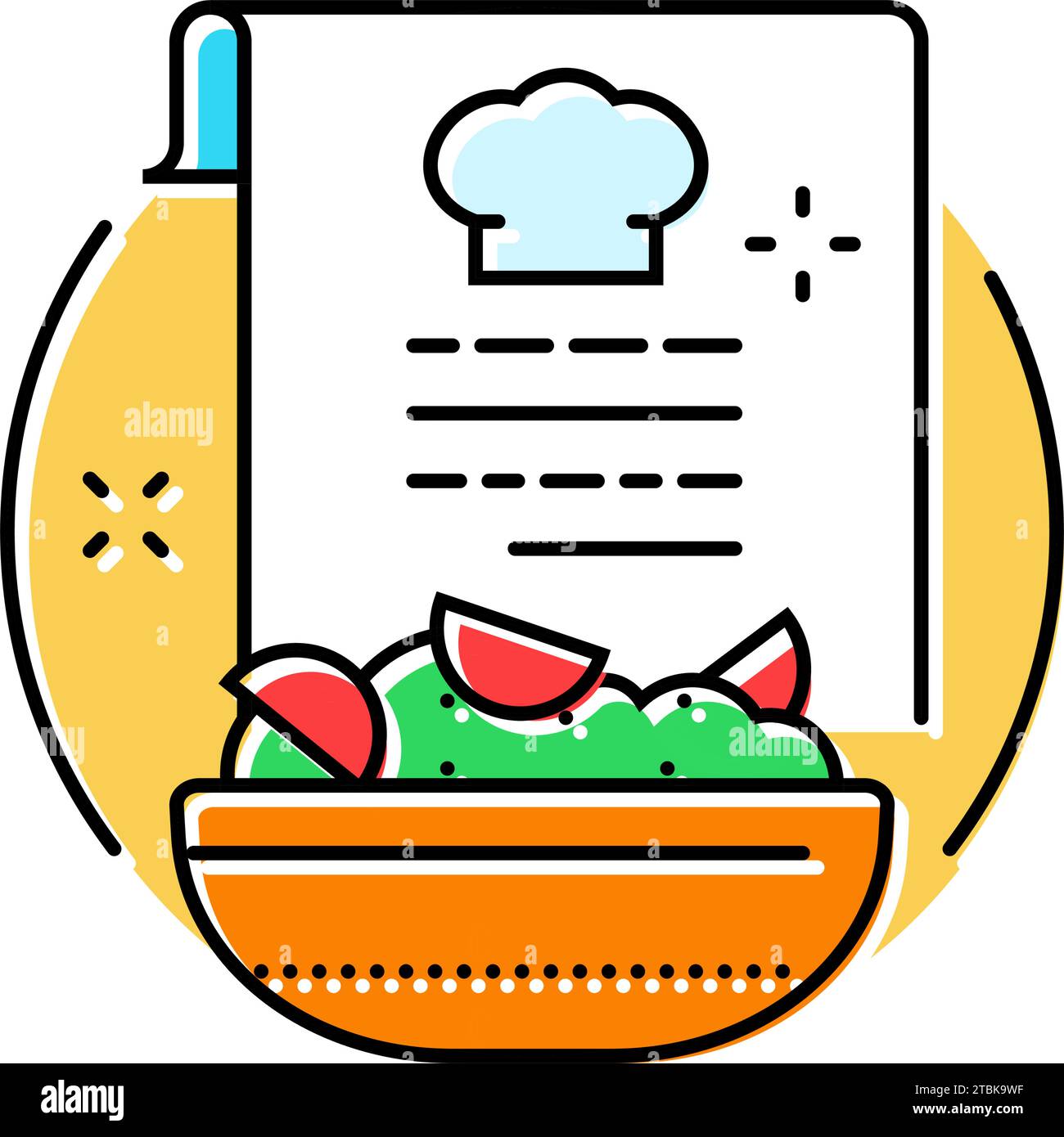 recipe creation restaurant chef color icon vector illustration Stock ...