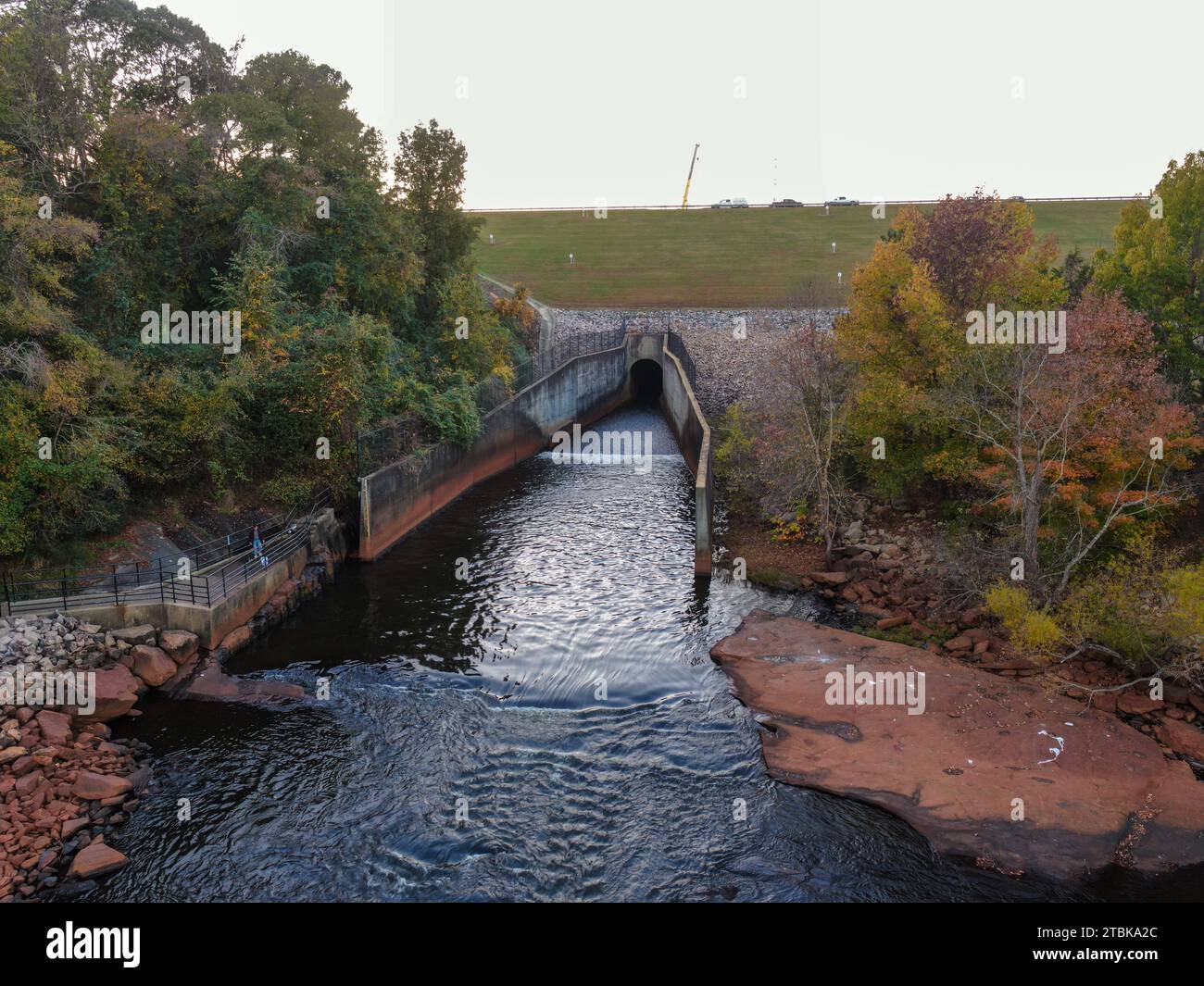 Fall Foliage at Falls Lake, Raleigh NC - Drone Stock Photo - Alamy