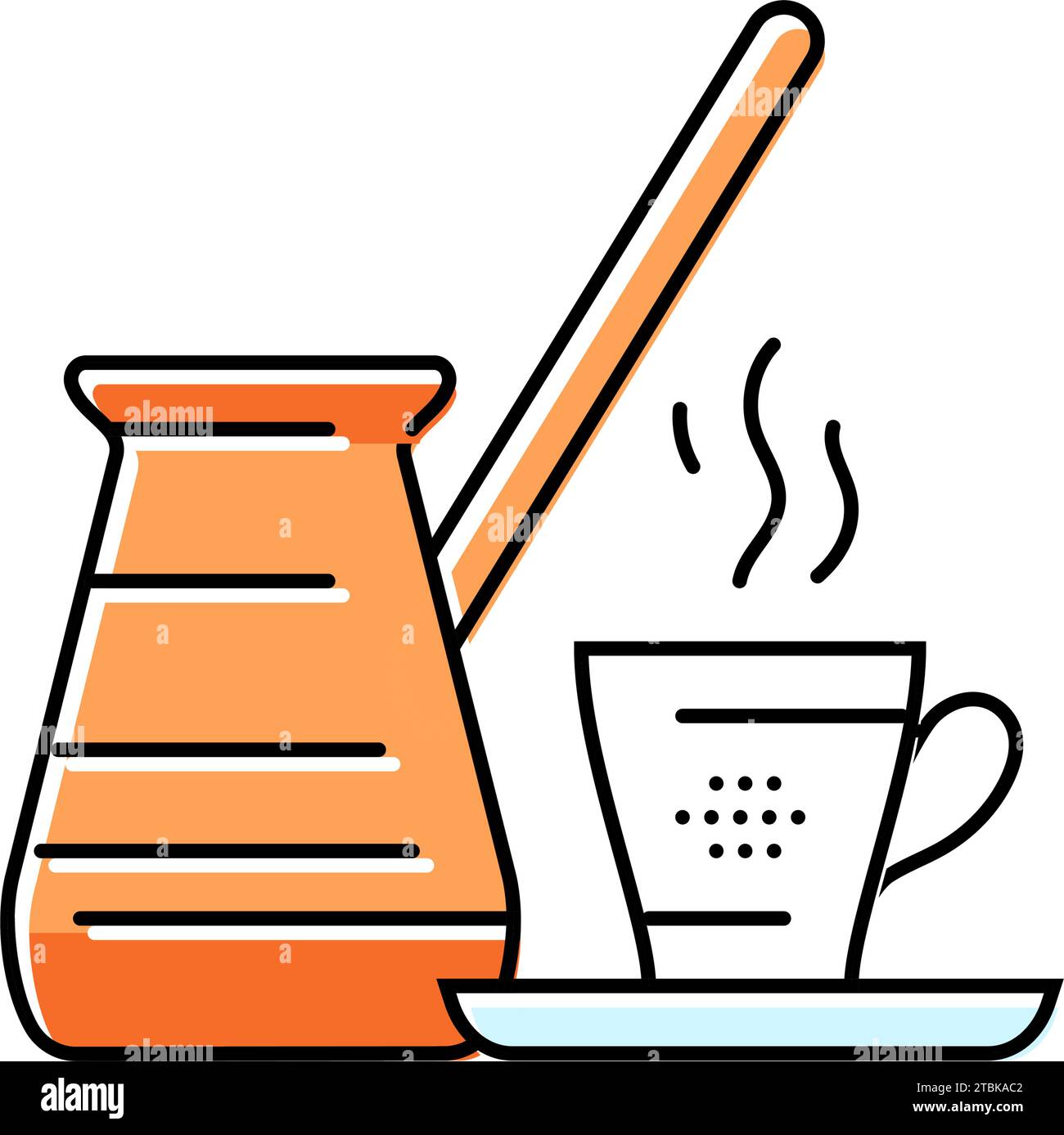 turkish coffee cuisine color icon vector illustration Stock Vector ...