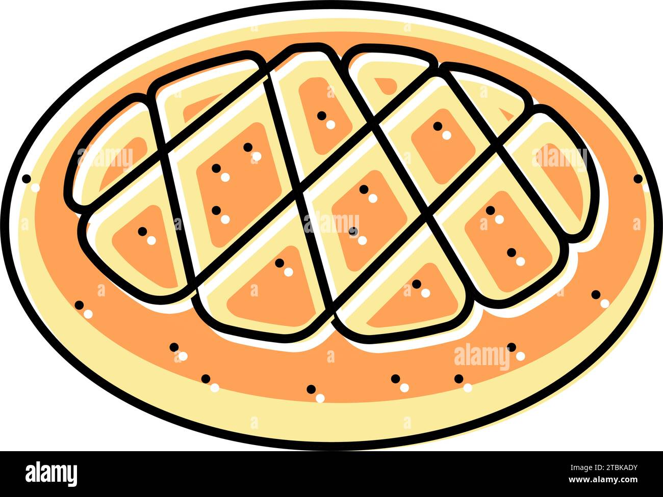 pita bread turkish cuisine color icon vector illustration Stock Vector ...