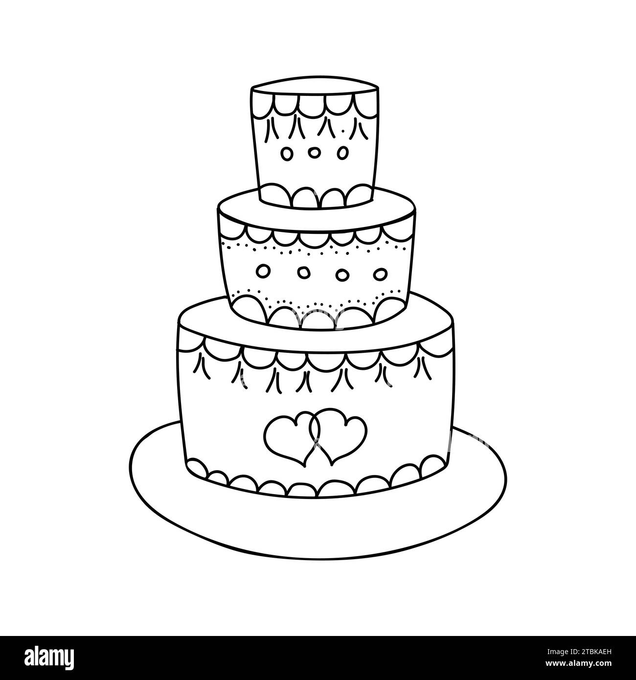 Cake Clipart Black And White Wedding