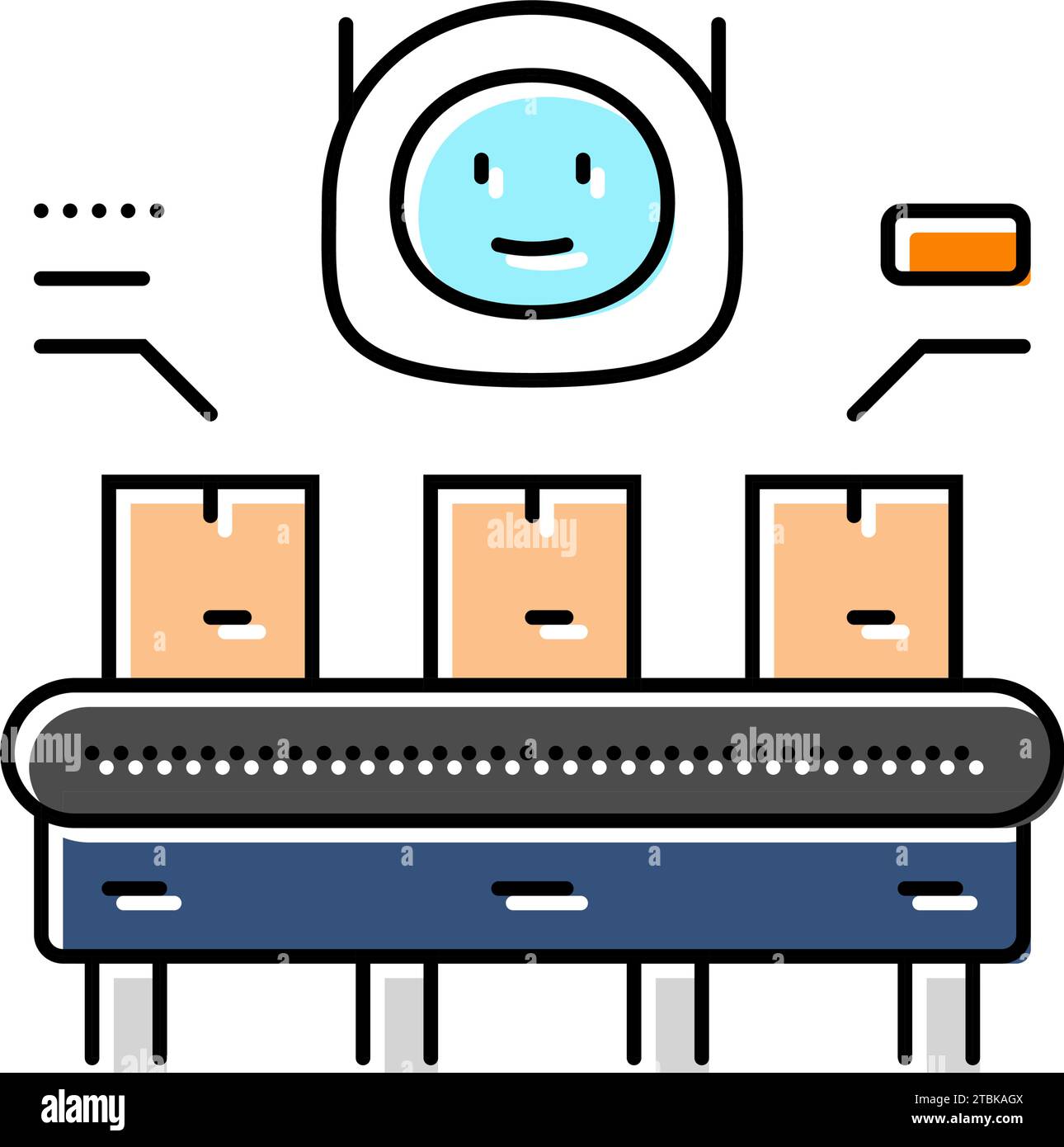 parcel sorting autonomous delivery color icon vector illustration Stock ... parcel sorting autonomous delivery color icon vector illustration Stock ...