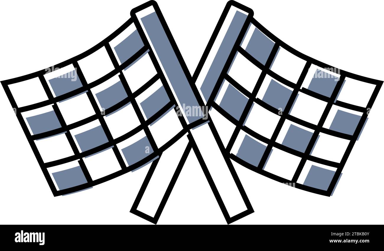 finish flag check mark color icon vector illustration Stock Vector ...