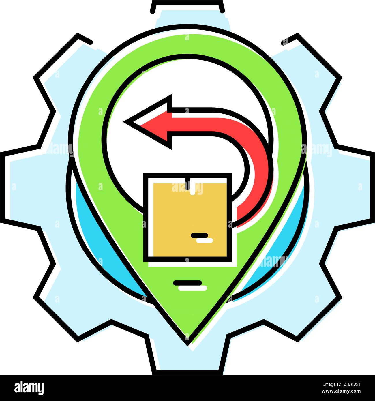 return logistics logistic manager color icon vector illustration Stock ...