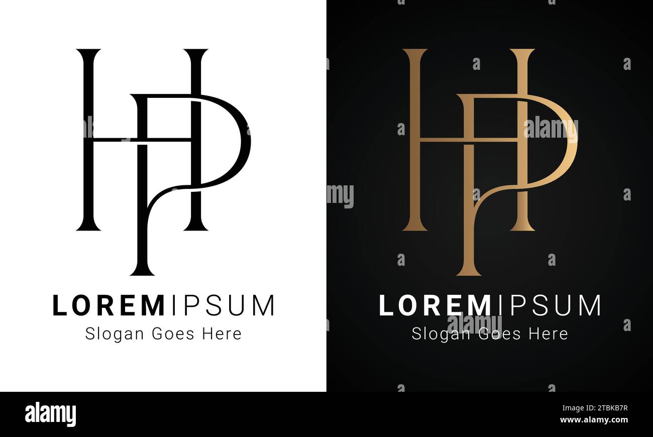 Luxury Initial HP or PH Monogram Text Letter Logo Design Stock Vector Image & Art - Alamy