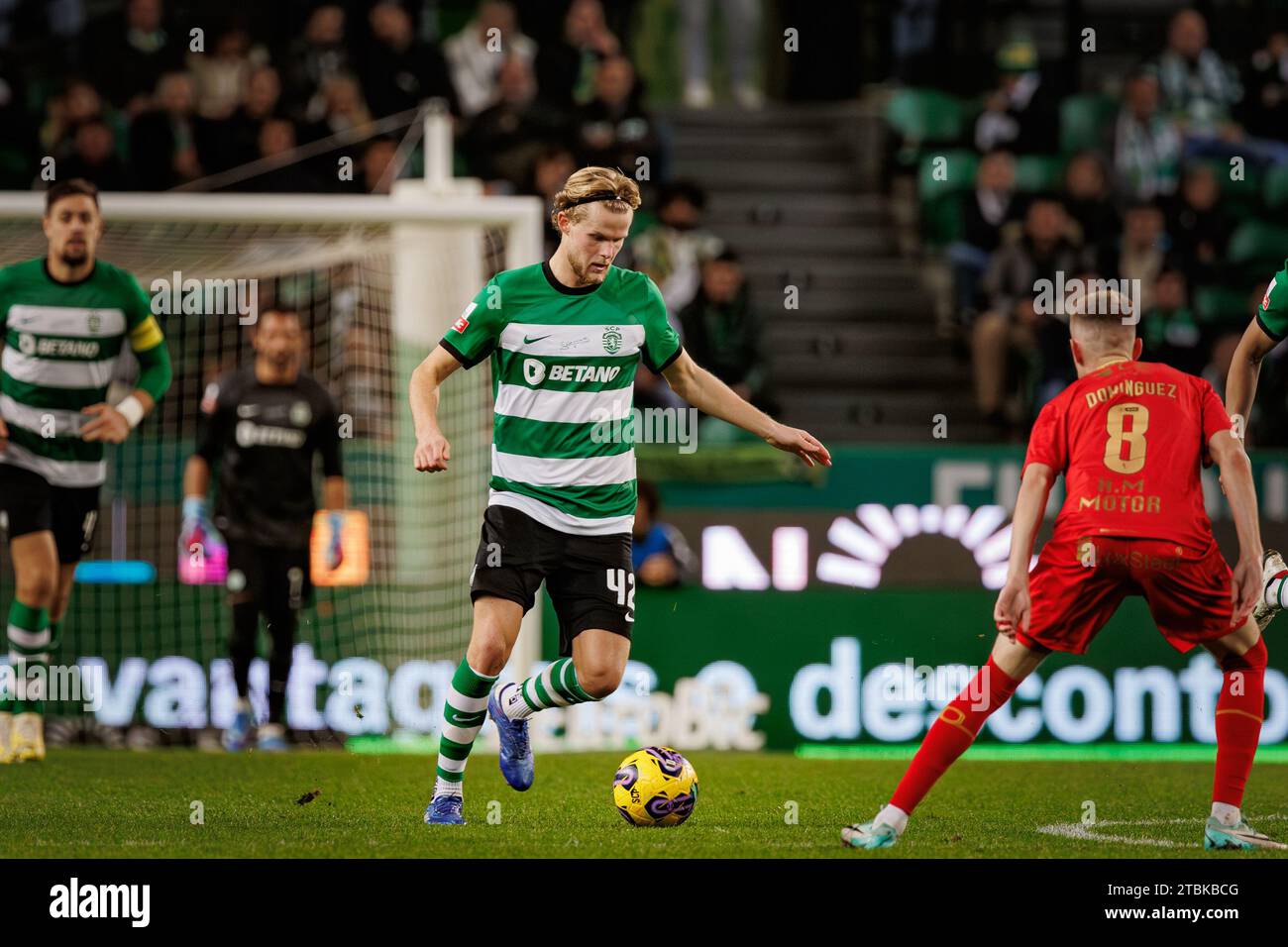 Morten Hjulmand during Liga Portugal 23/24 game between Sporting CP and ...