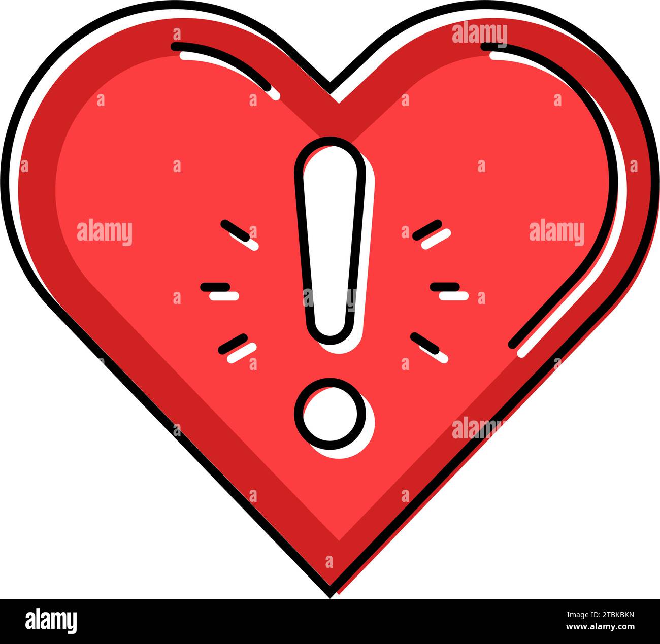 Heart exclamation point doodle hi-res stock photography and images - Alamy