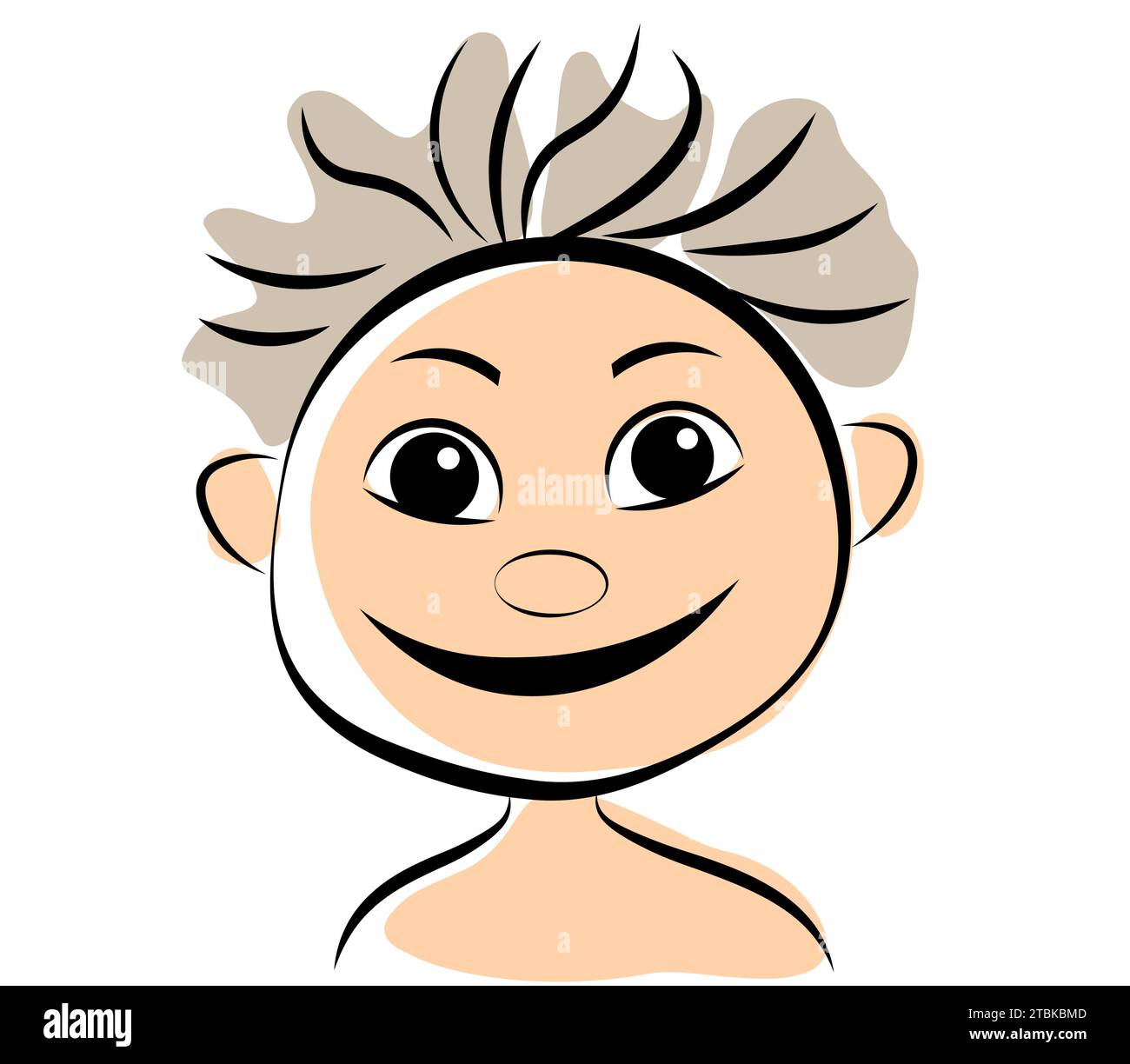 Portrait of a boy on a white background Stock Vector Image & Art - Alamy