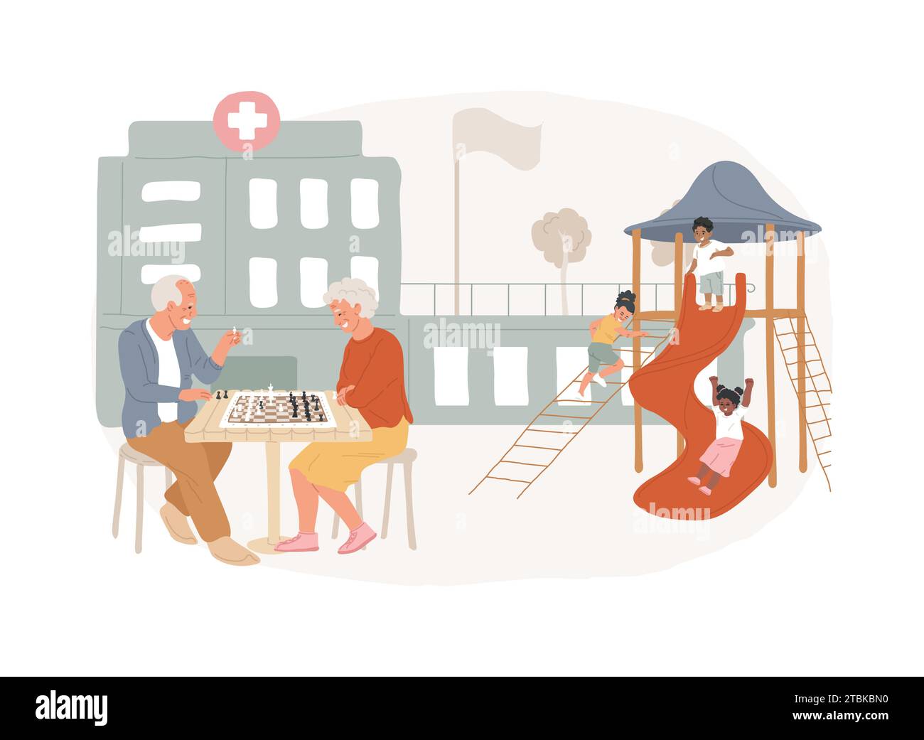 Community facilities isolated concept vector illustration. Public ...