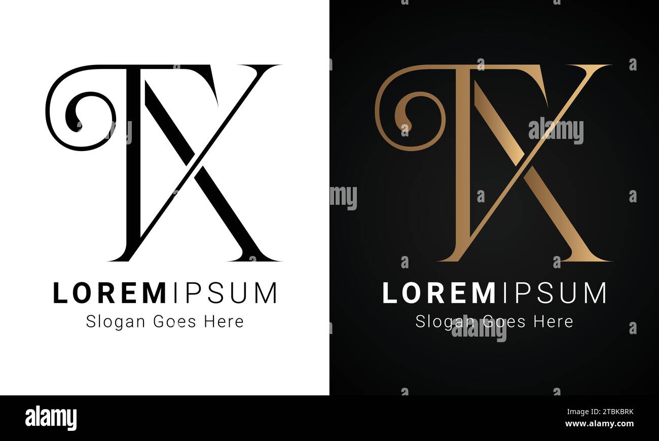 Tx logo design hi-res stock photography and images - Alamy