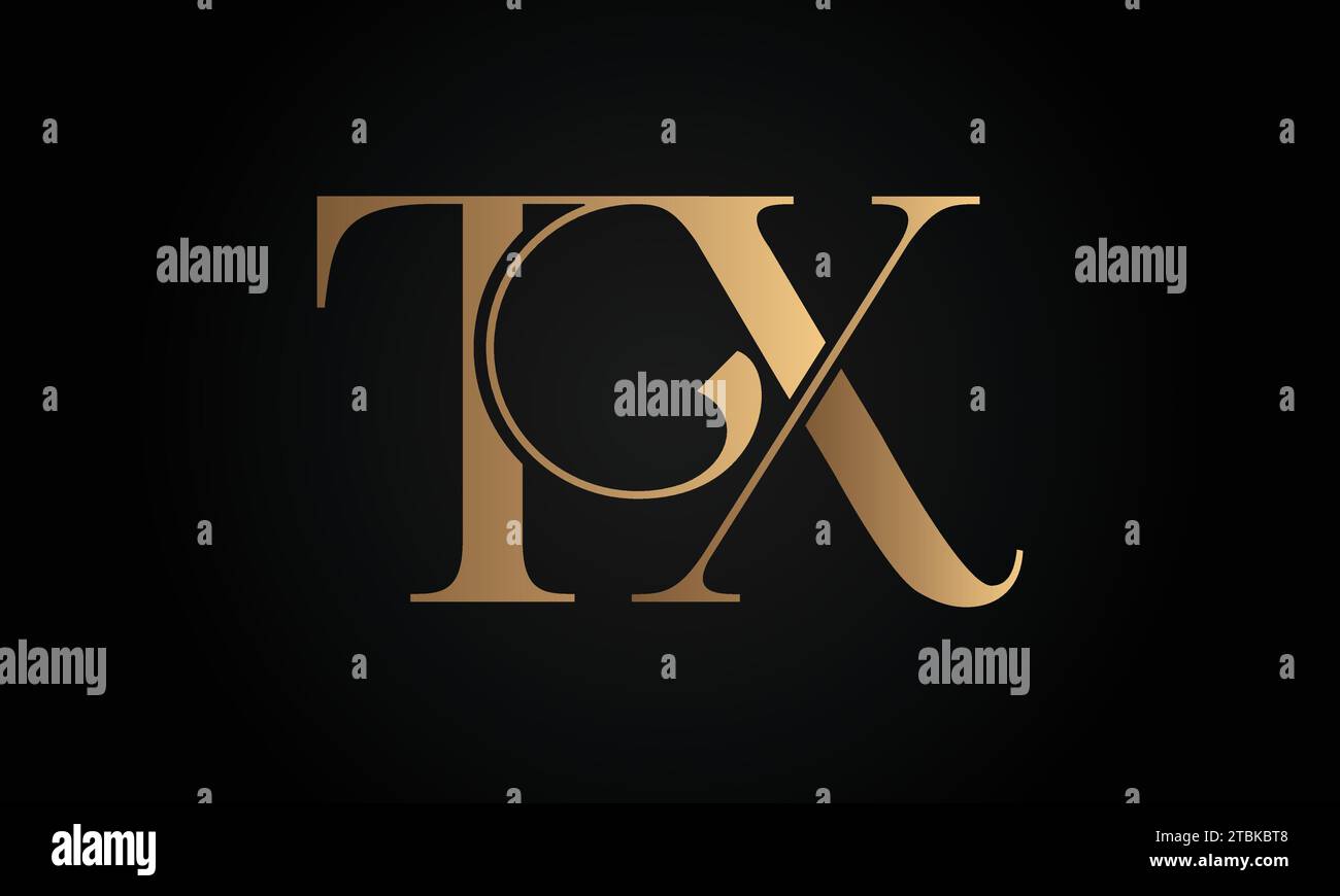Luxury Initial XT or TX Monogram Text Letter Logo Design Stock Vector Image & Art - Alamy