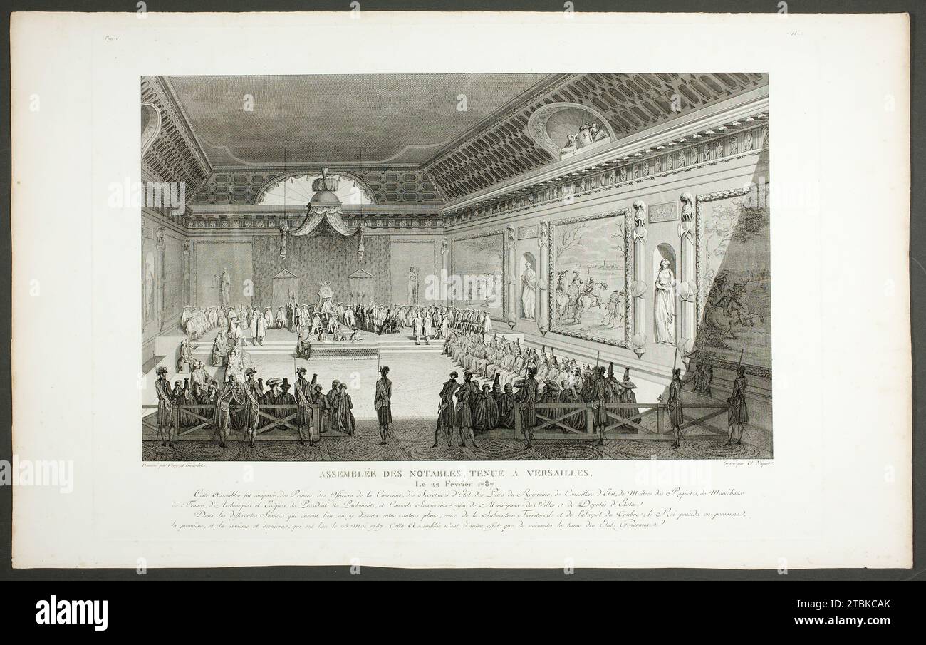 Assembly of Notable People, Held at Versailles, 1798-1804 Stock Photo ...