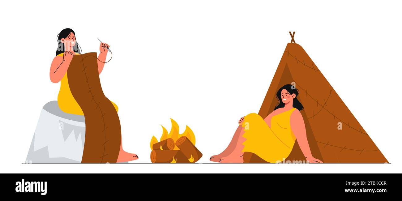 Tribe people scene vector concept Stock Vector Image & Art - Alamy