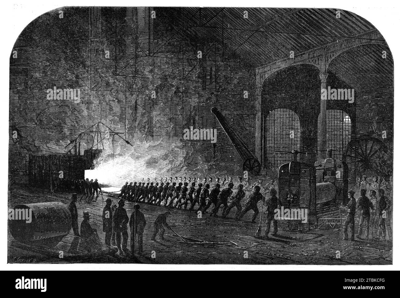 Process of rolling armour-plates for Her Majesty's ships at the Atlas ...