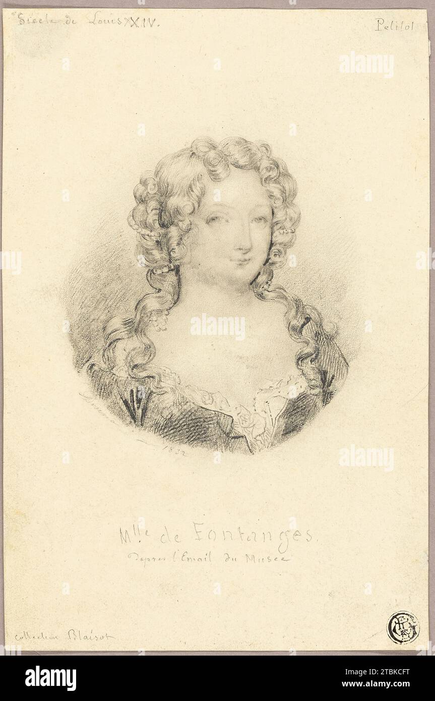 Medallion Portrait of Mlle de Fontanges, 1832 Stock Photo - Alamy