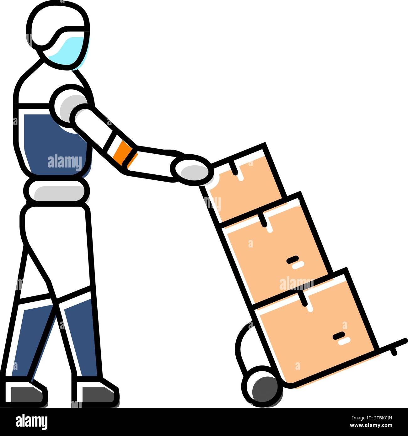 Autonomous last mile delivery Stock Vector Images - Alamy