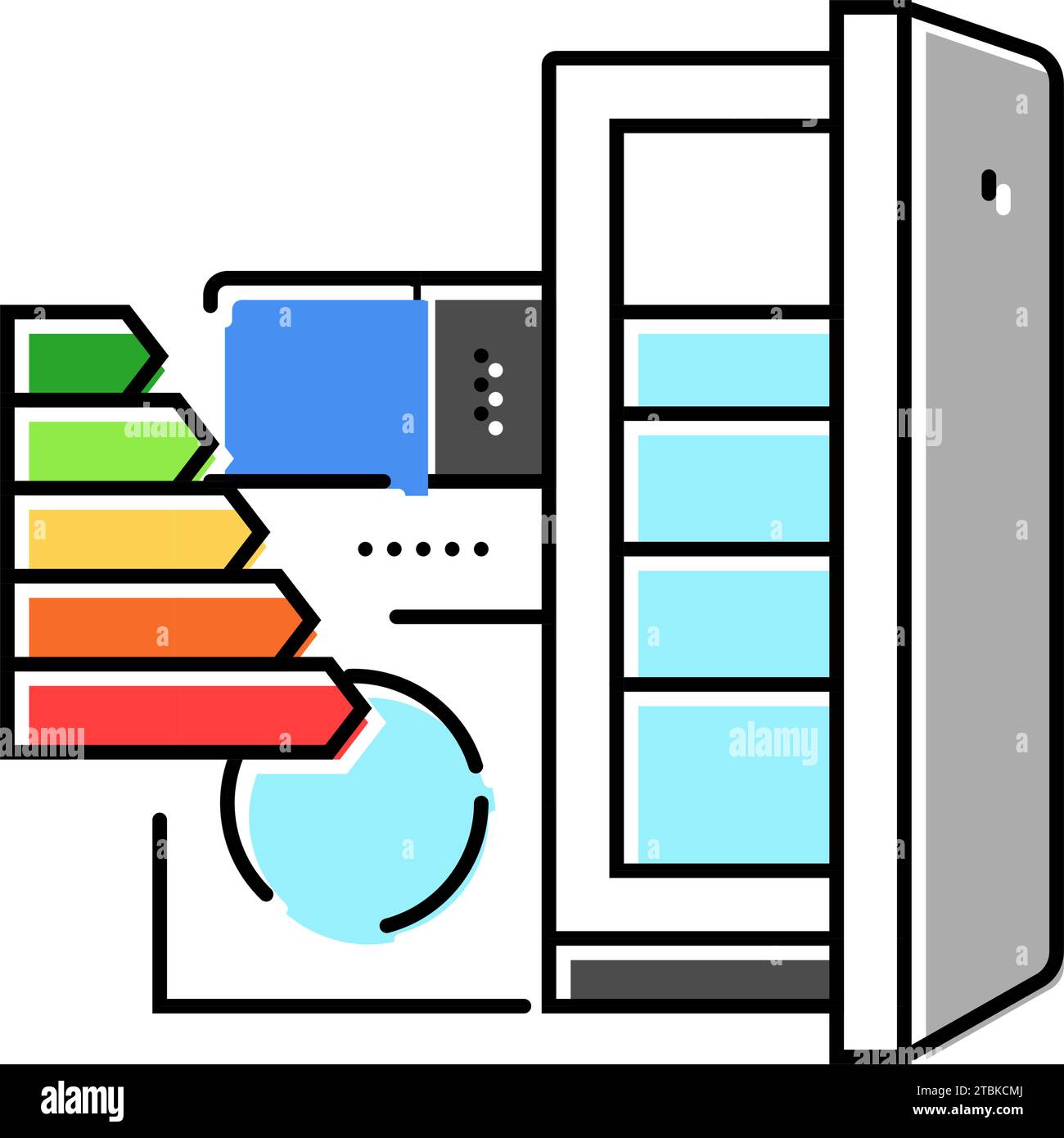 appliances energy efficient color icon vector illustration Stock Vector ...