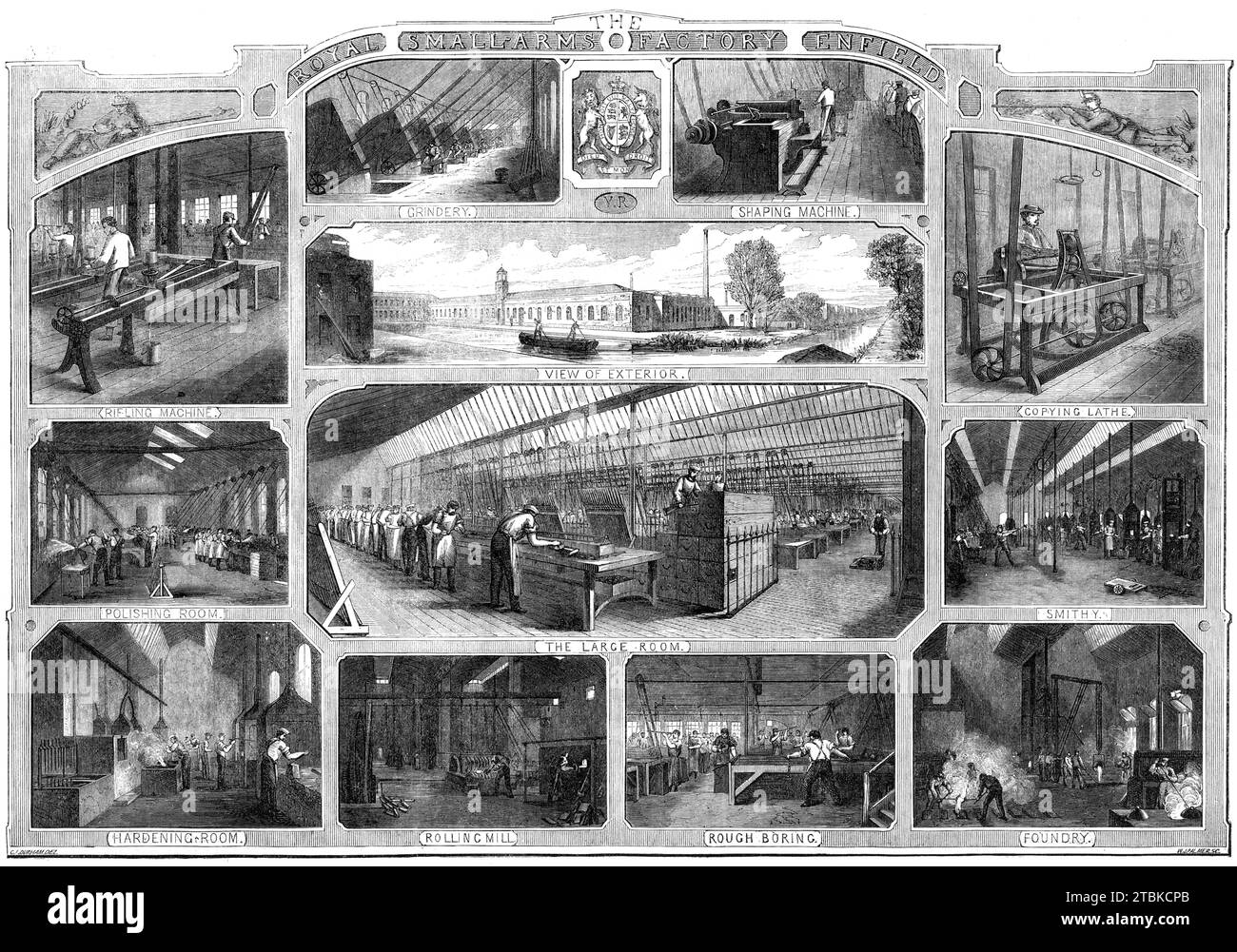 Royal Small Arms Factory, Enfield, 1861. The RSAF was a UK government ...