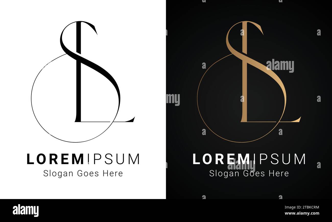 Luxury Initial SL or LS Monogram Text Letter Logo Design Stock Vector Image & Art - Alamy