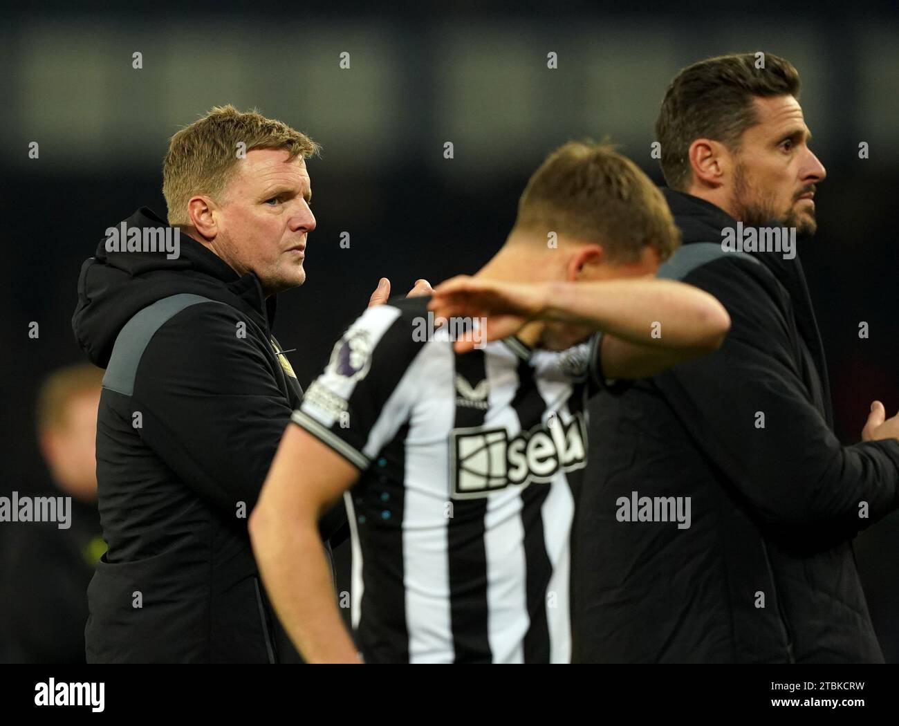 Newcastle United manager Eddie Howe applauds the fans after the Premier ... Newcastle United manager Eddie Howe applauds the fans after the Premier ...