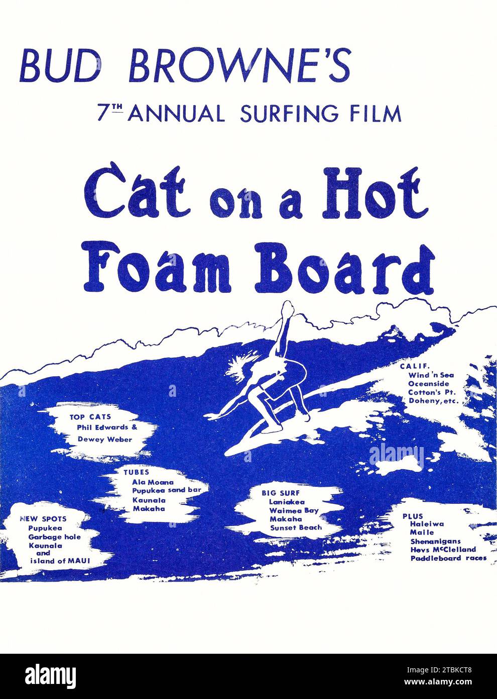 "1959 movie promotional ""poster"" for the Bud Browne's film ""Cat on a ...