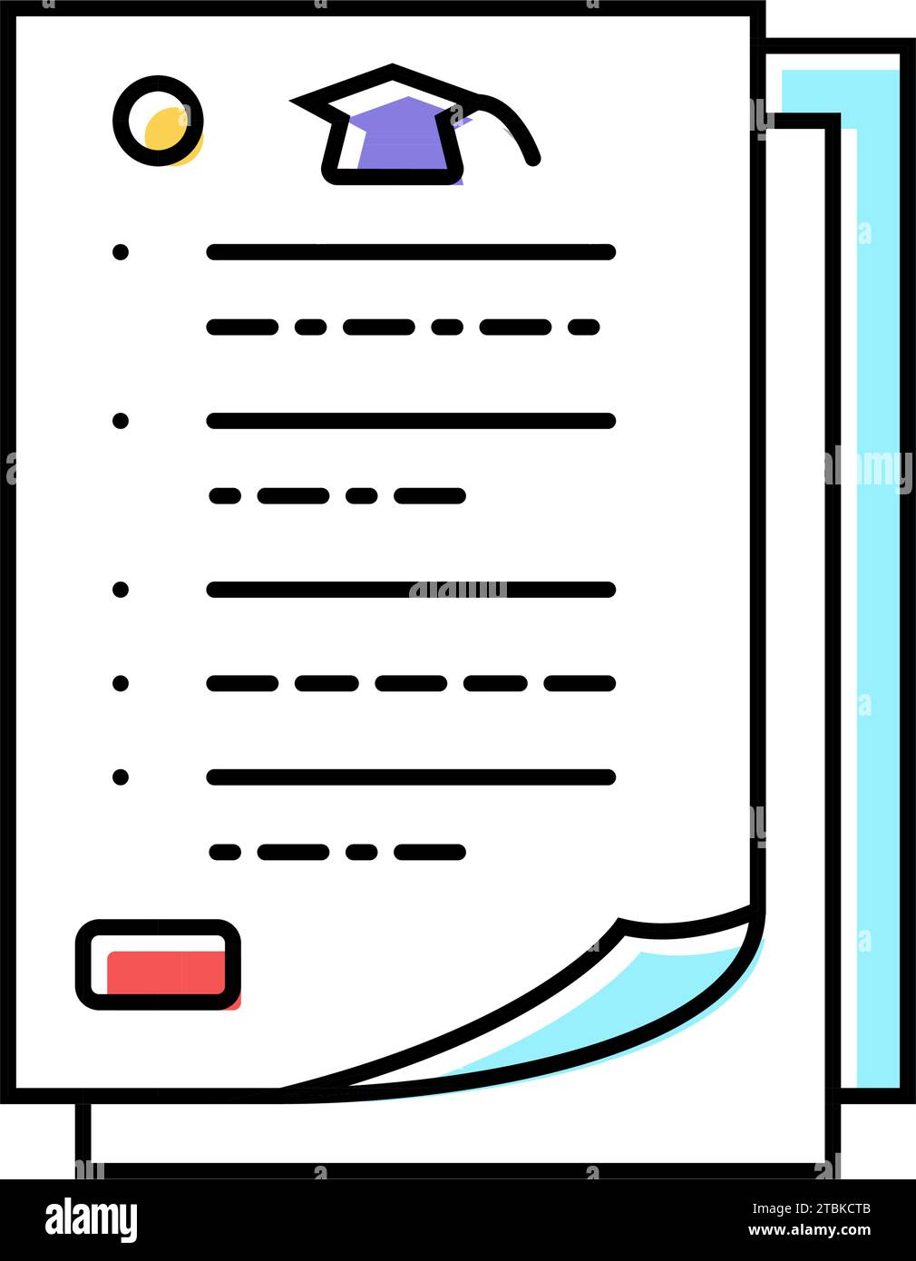 student assessment primary school color icon vector illustration Stock ...