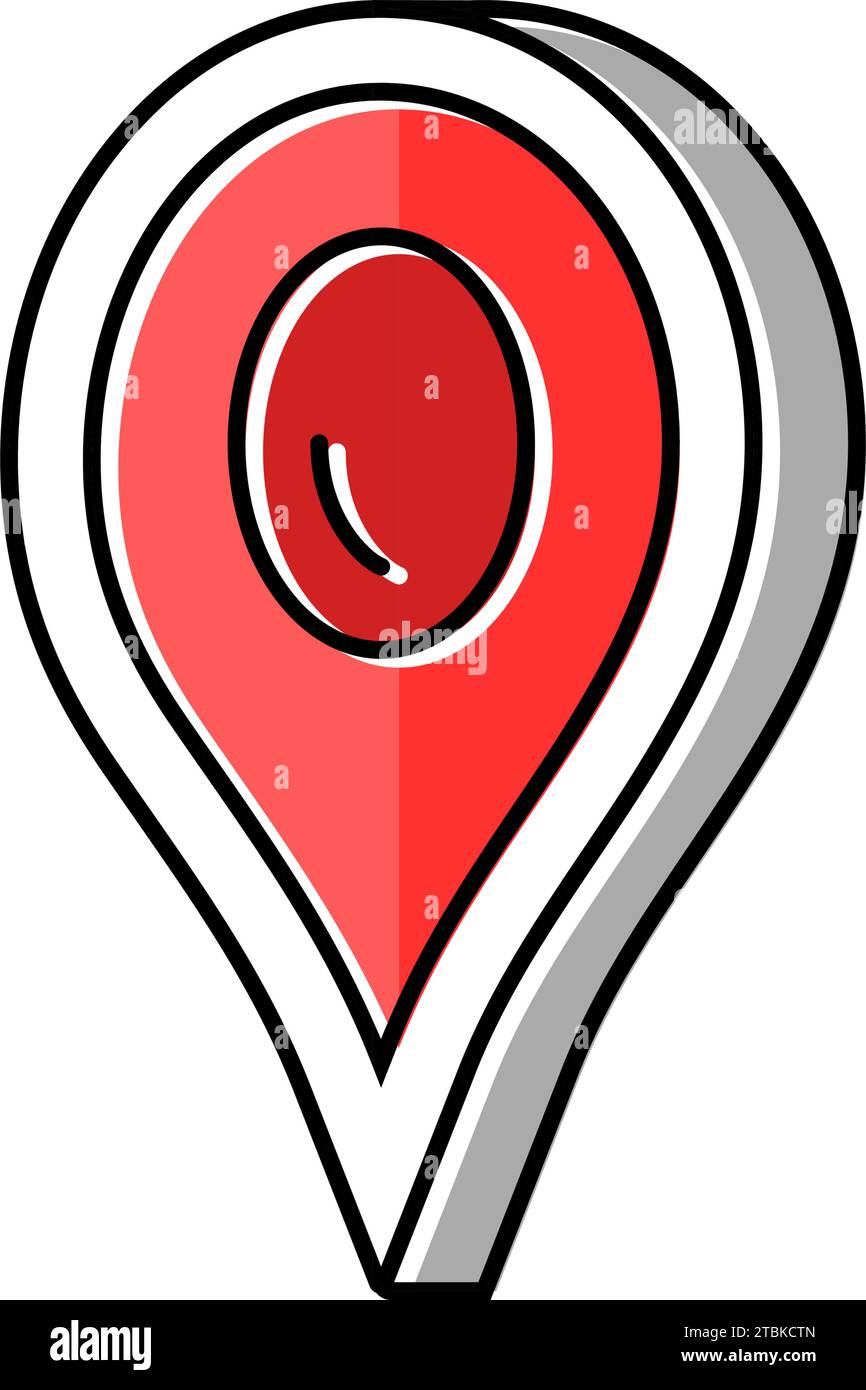 red pointer map location color icon vector illustration Stock Vector Image & Art - Alamy