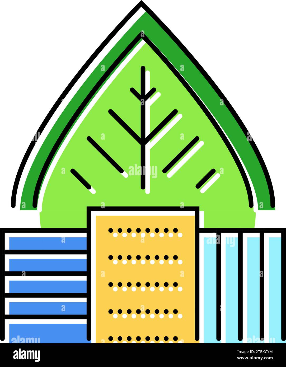 green building living color icon vector illustration Stock Vector Image ...