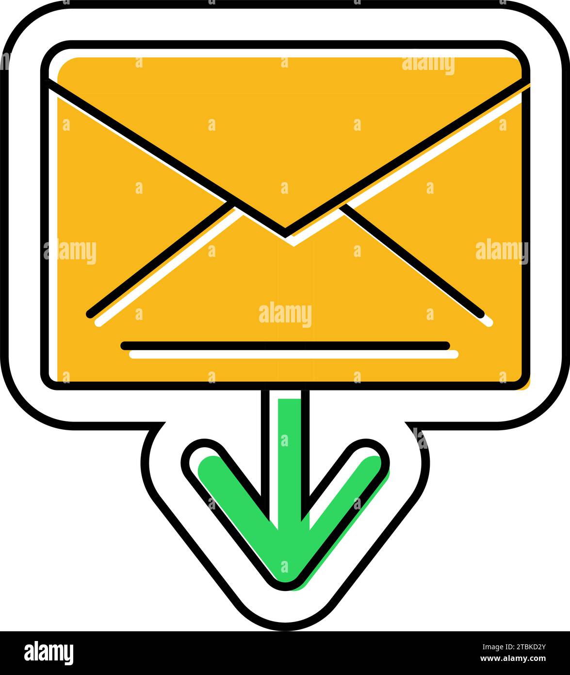 closed envelope message loading color icon vector illustration Stock ...