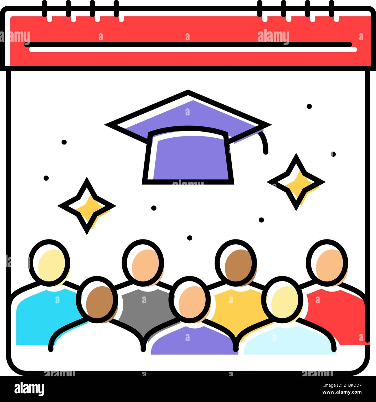 campus events college teacher color icon vector illustration Stock ...