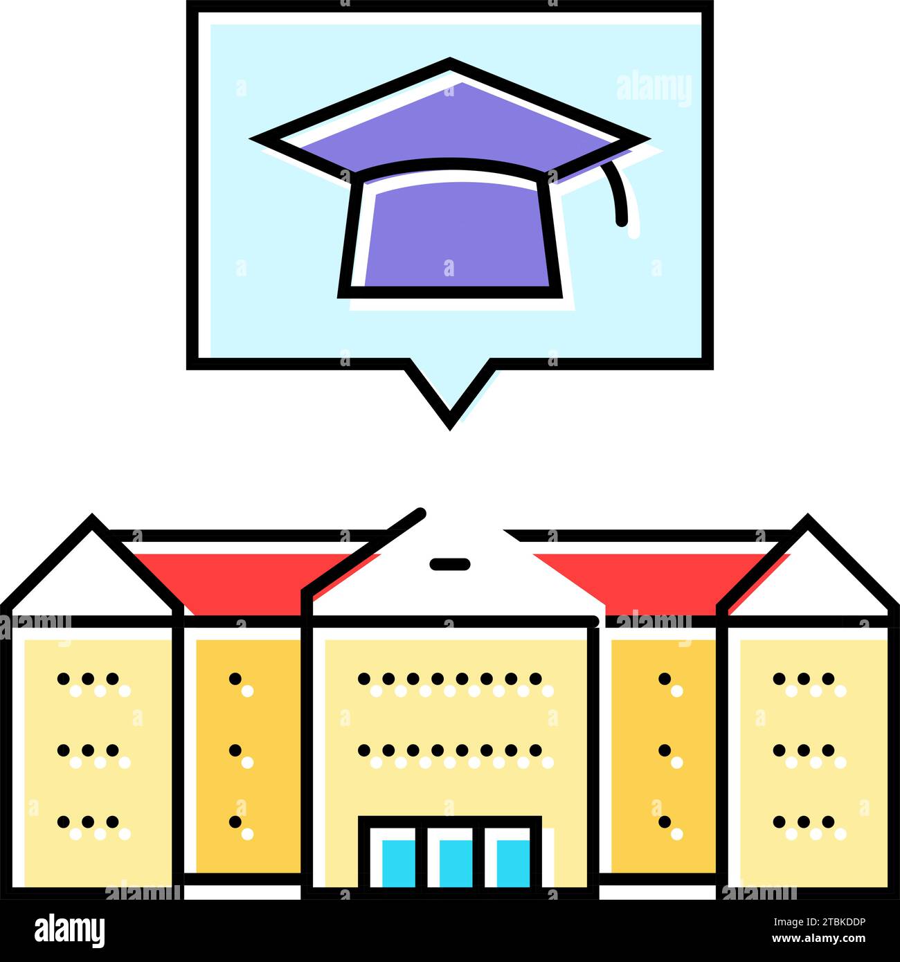 college campus teacher color icon vector illustration Stock Vector ...