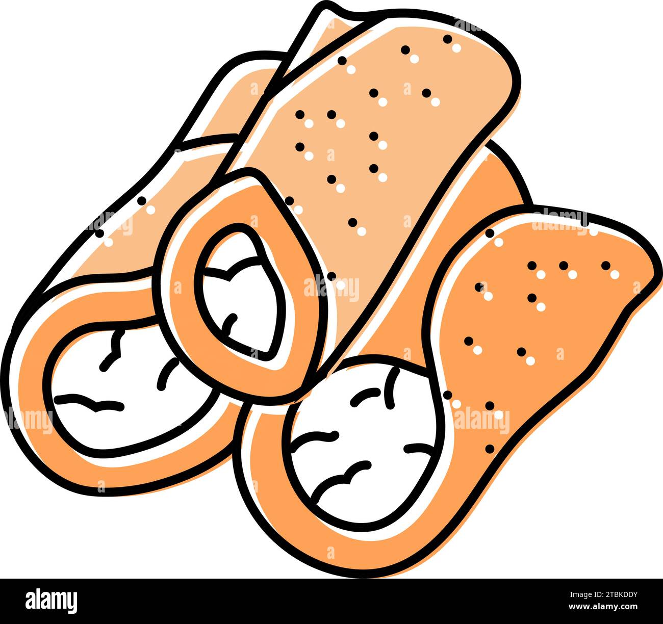 Fresh homemade traditional cannoli Stock Vector Images - Alamy