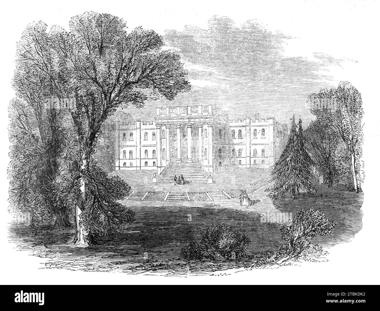 Kimbolton Castle, Hunts, the seat of the Duke of Manchester, visited ...