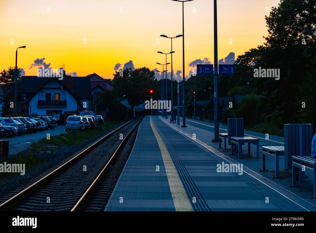 Jastarnia, Poland - July 25 2023: Beautiful cloudy sunset over long ...