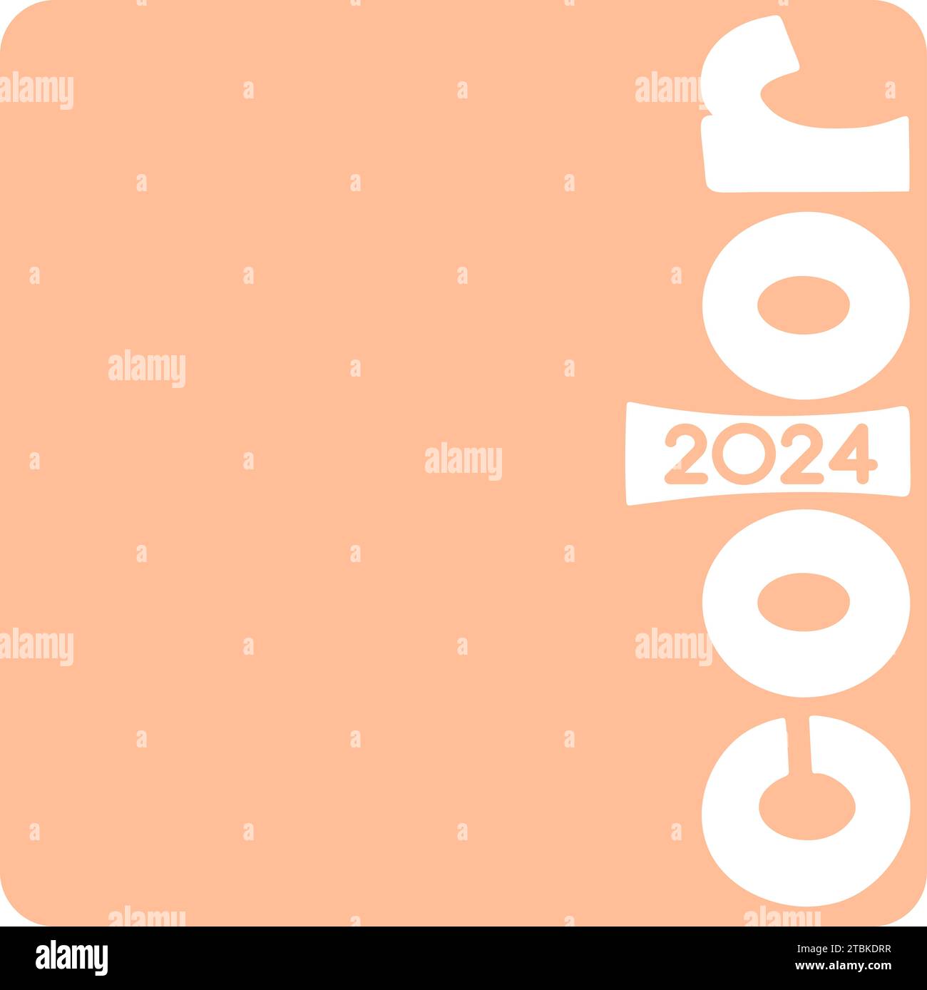 Trendy fashion color of 2024 year. Peach background. Abstract square ...