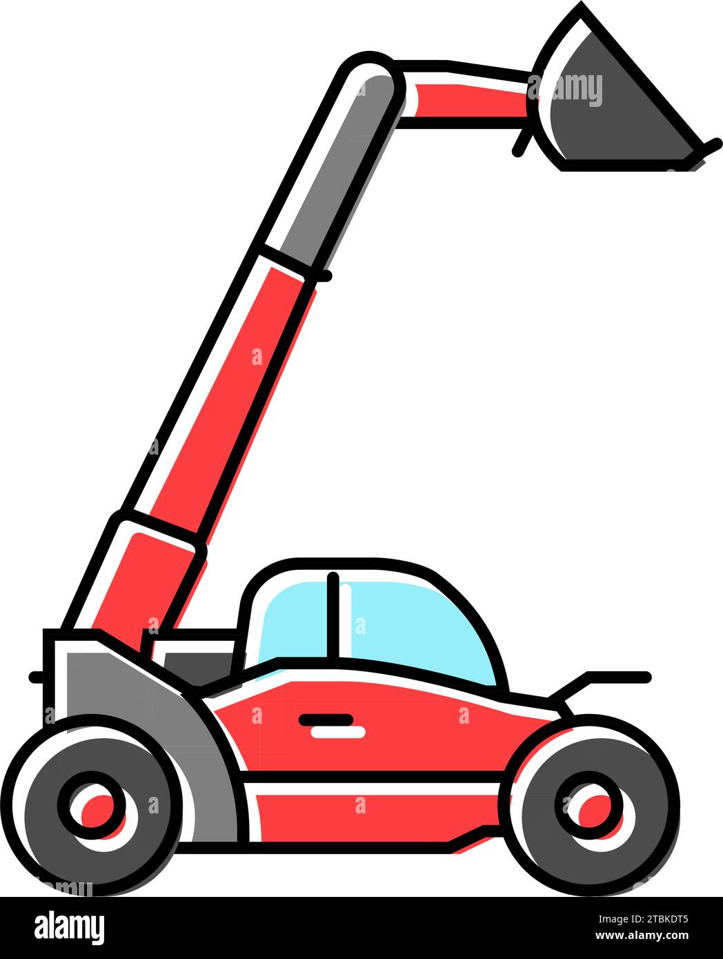 Telescopic handler tractor Stock Vector Images - Alamy