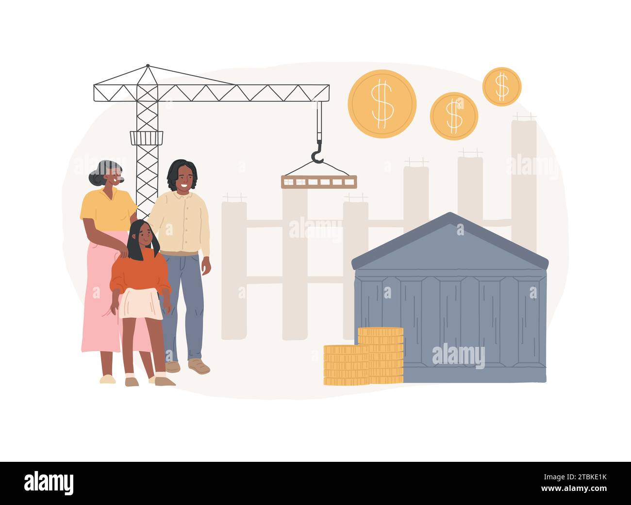 Building subsidy isolated concept vector illustration. Building subsidy ...