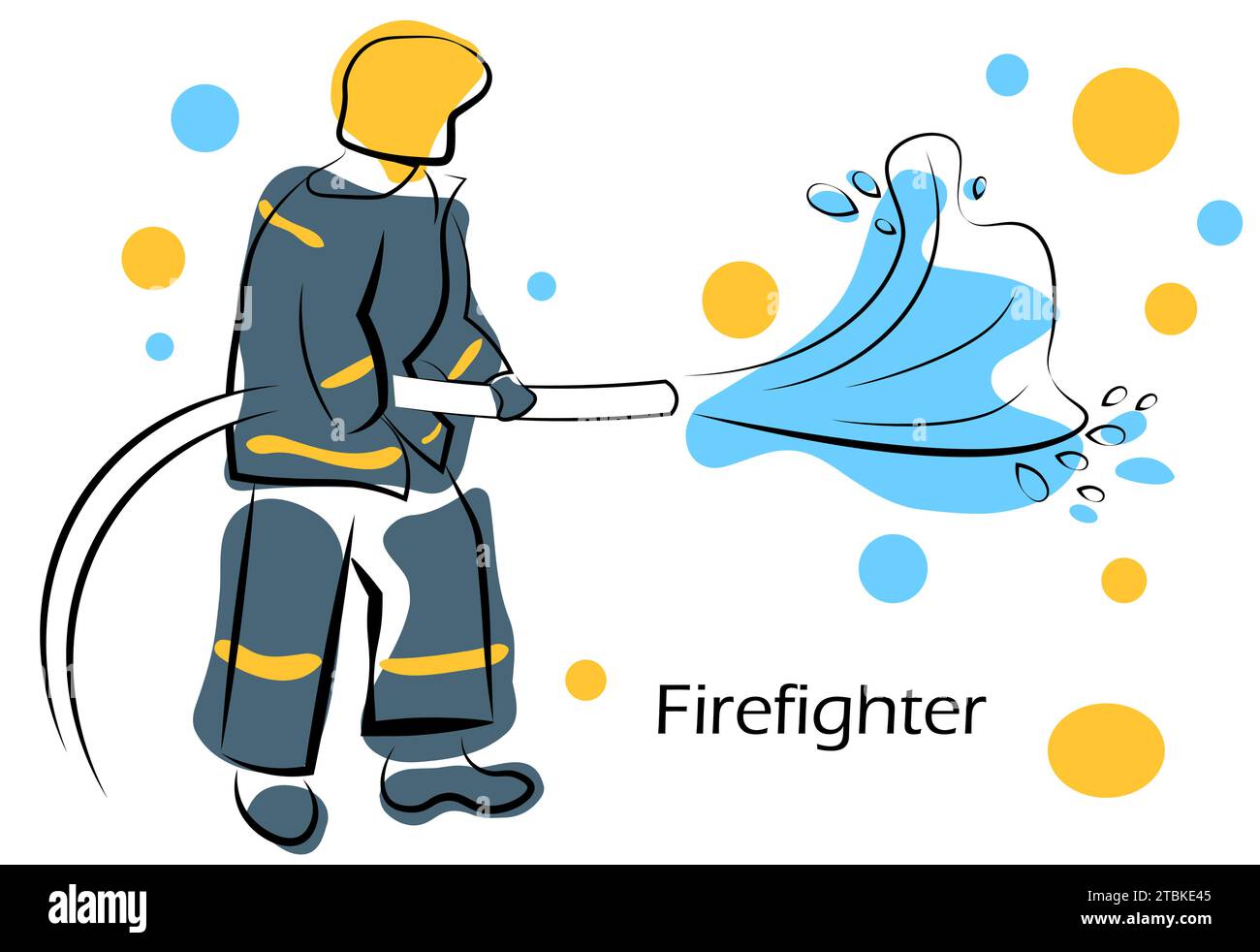 Professional firefighter extinguishing fire Cut Out Stock Images ...