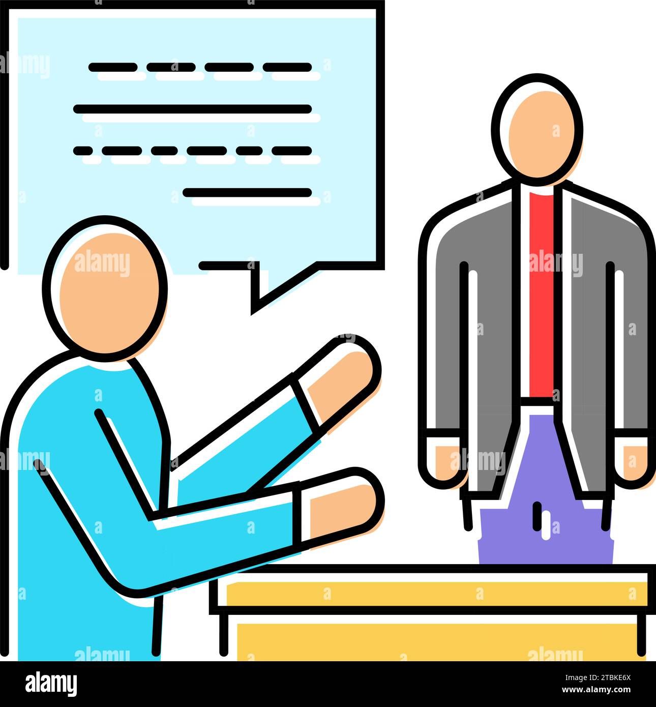 student mentorship college teacher color icon vector illustration Stock ...