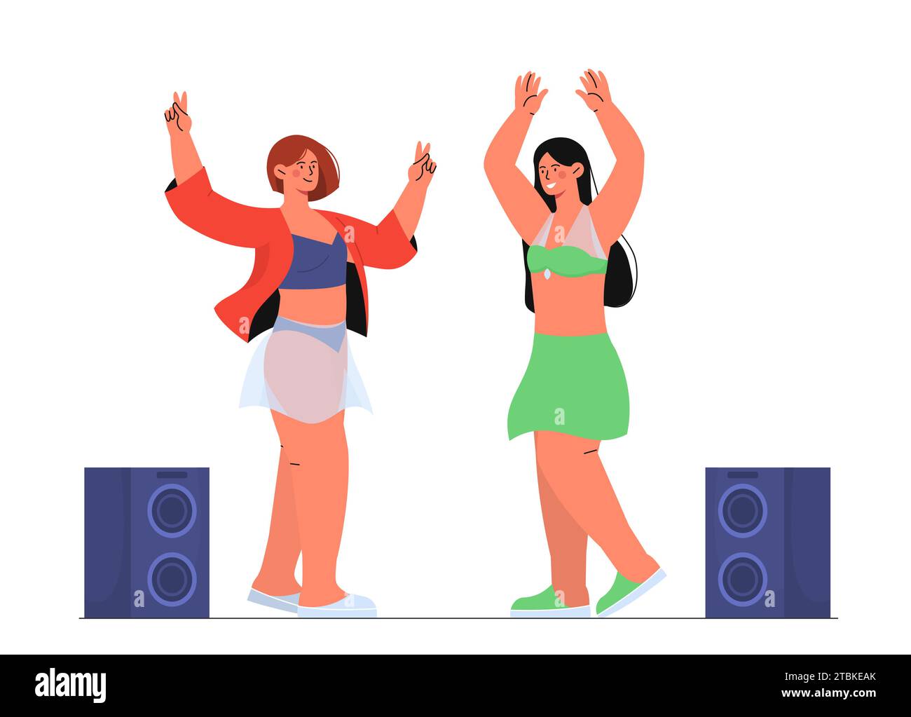 Female friends vector scene Stock Vector Image & Art - Alamy